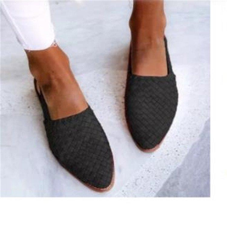 Women's woven closed toe slingback sandals | Cute flat beach sandals ...